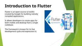 Flutter Framework In Android that shows the work | PPT