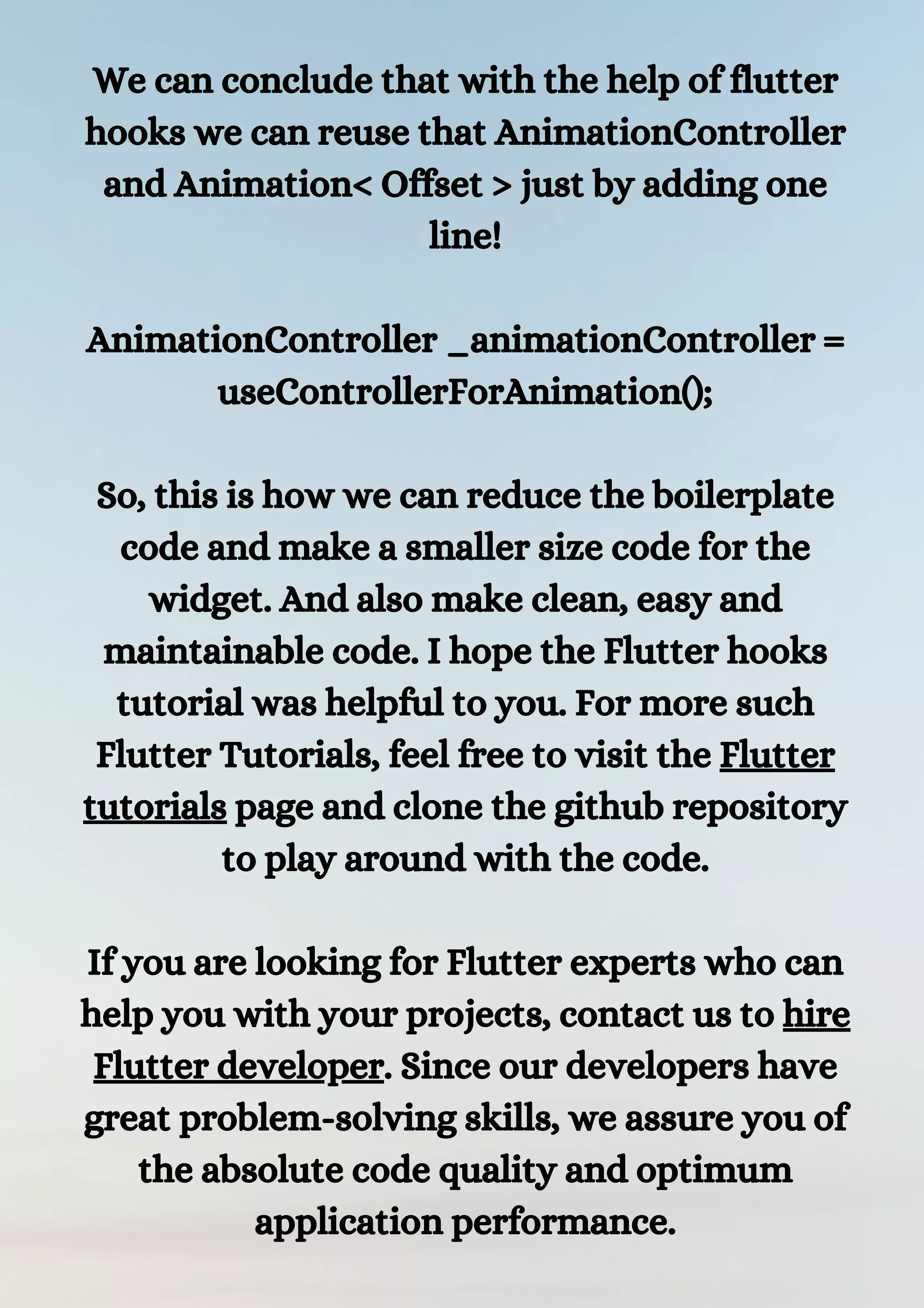 Flutter Hooks Tutorial Part 1 Flutter Animation Using Hooks Use Effect And