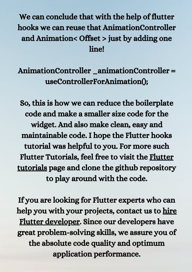 Flutter hooks tutorial (part 1) flutter animation using hooks (use ...
