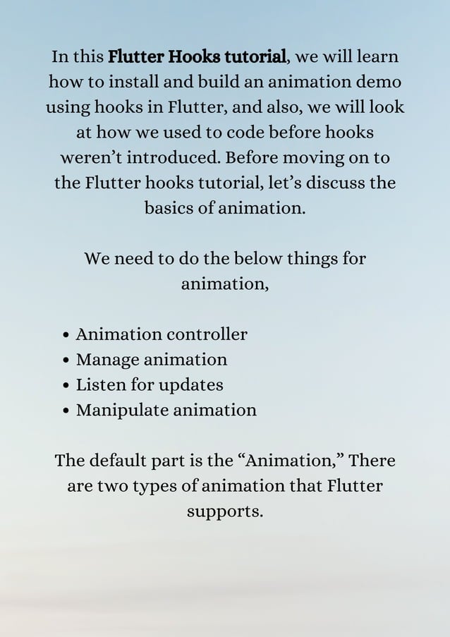 Flutter Hooks Tutorial Part 1 Flutter Animation Using Hooks Use Effect And