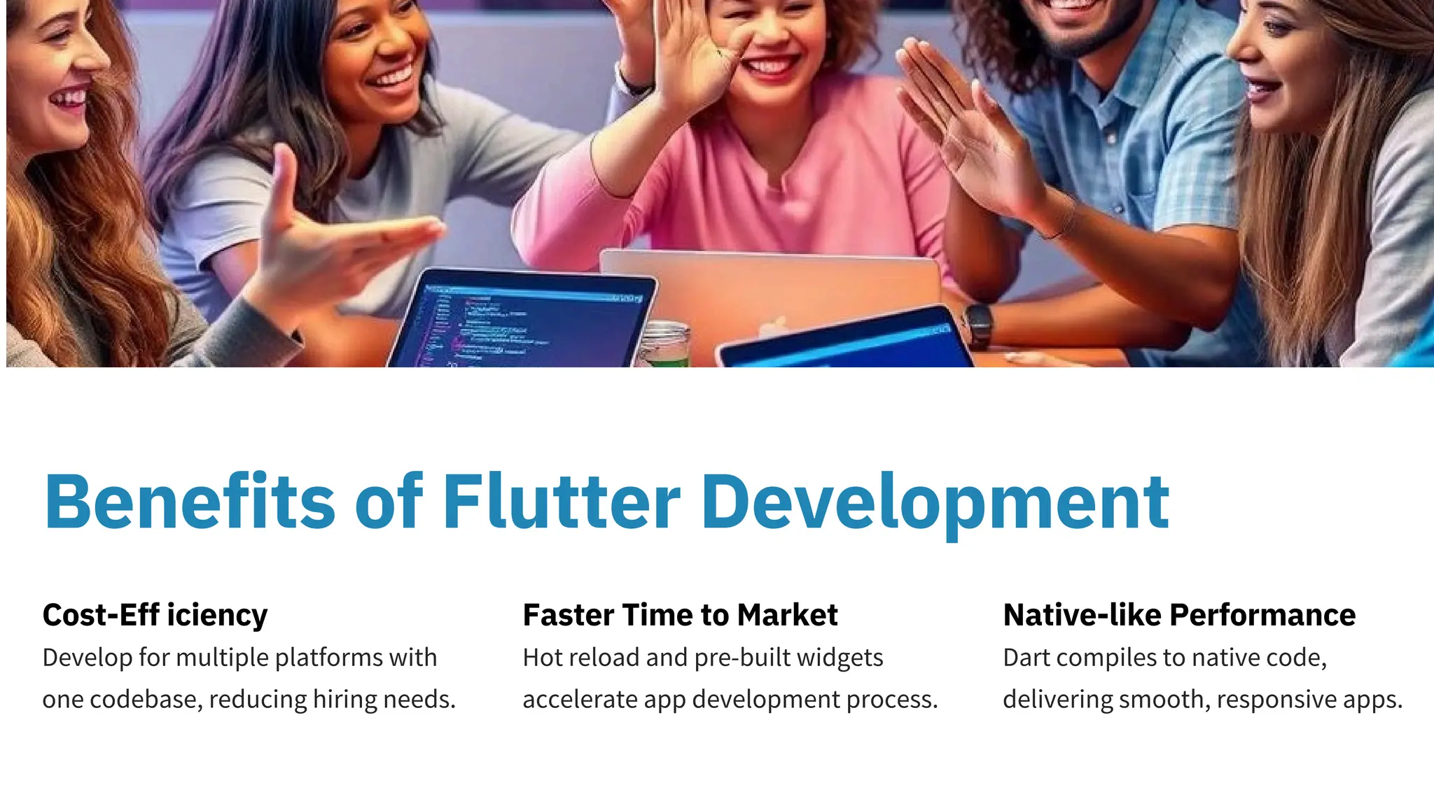 Flutter Mobile Development Cross Platform Efficiency Ppt