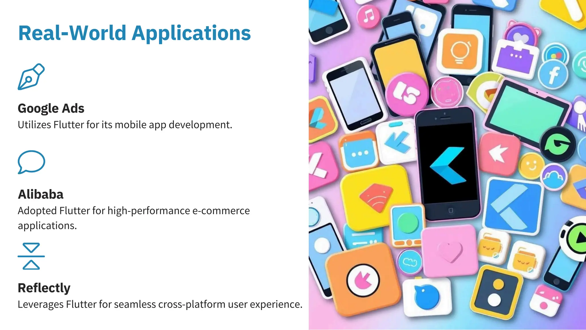 Flutter Mobile Development Cross Platform Efficiency Ppt