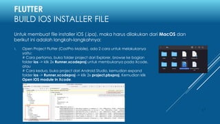 Flutter Mobile Quick Development Guidance | PPTX