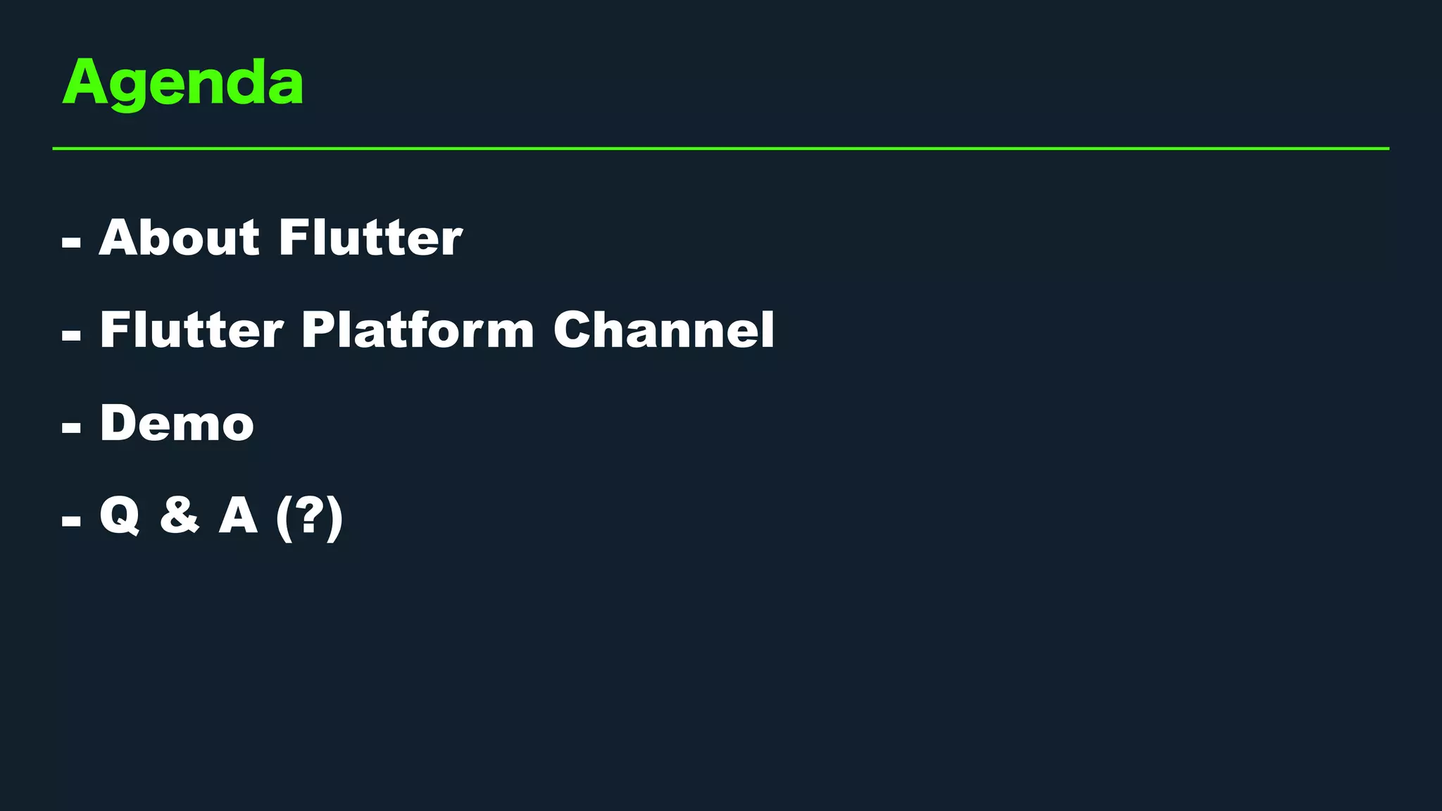 Communication between Flutter and native modules Baby Step | PPT
