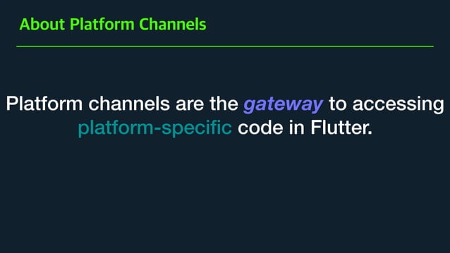 Communication between Flutter and native modules Baby Step | PPT