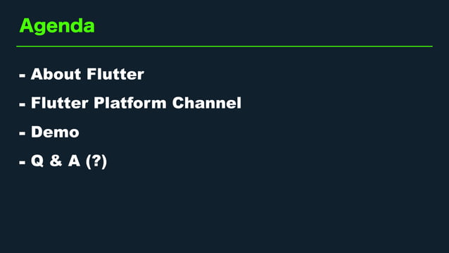 Communication between Flutter and native modules Baby Step | PPT