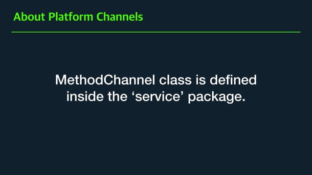 Communication between Flutter and native modules Baby Step | PPT