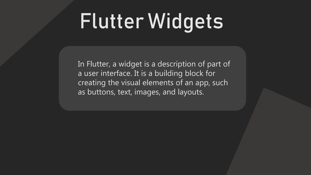 Flutter presentation.pptx | Programming Languages | Computing