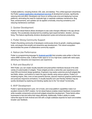 Flutter's Advantages For Custom Application Development Services | PDF | Programming Languages ...