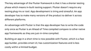 Flutter single codebase to build your dream application for i os and android | PPTX ...
