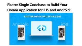 Flutter single codebase to build your dream application for i os and android | PPT