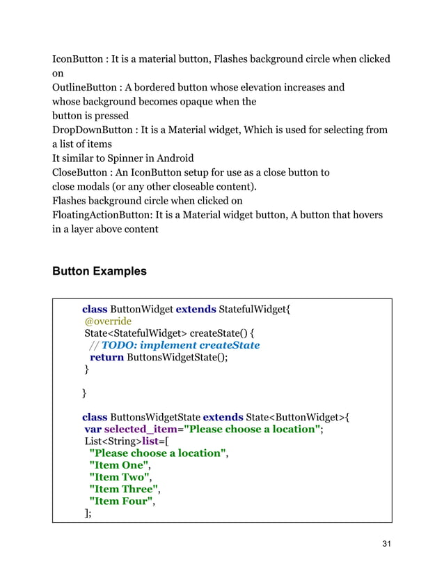 Flutter tutorial for Beginner Step by Step | PDF