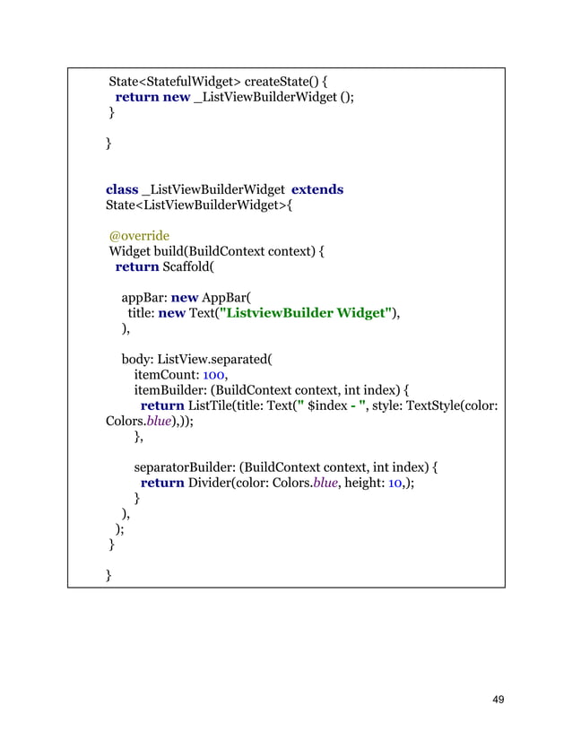 Flutter tutorial for Beginner Step by Step | PDF