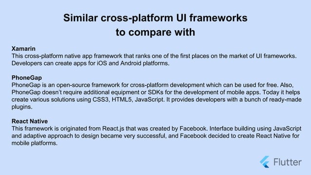Flutter UI Framework | PPTX