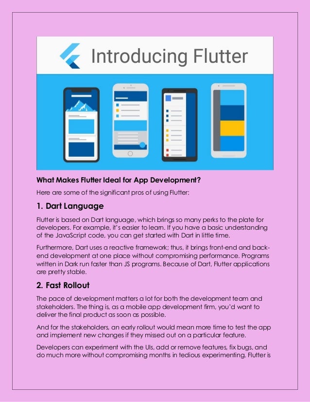 Flutter User Friendly Cross Platform For Mobile App Development Pdf Programming Languages