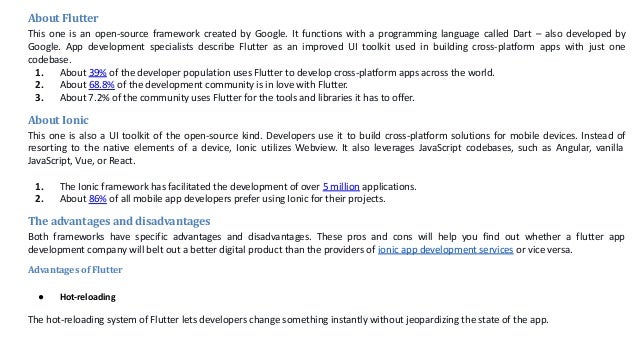 Flutter vs. ionic which one should be your choice | PDF