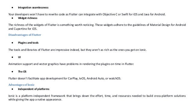 Flutter vs. ionic which one should be your choice | PDF