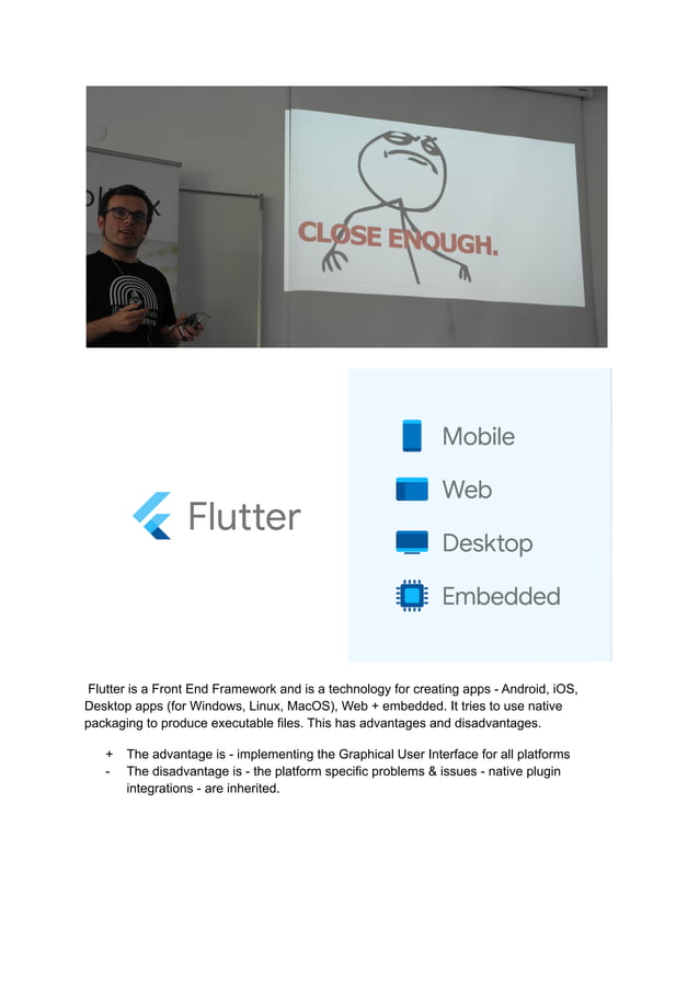 Flutter vs Java Graphical User Interface Frameworks - text | PDF