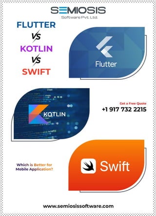 Flutter VS Kotlin Vs Swift: Which is Better for App Development? | PDF