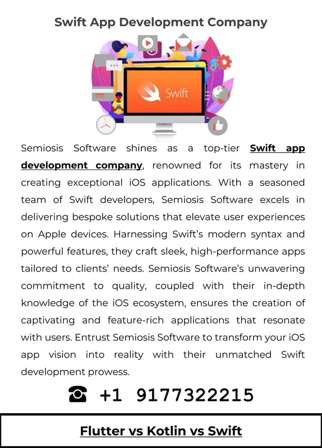 Flutter VS Kotlin Vs Swift: Which is Better for App Development? | PDF