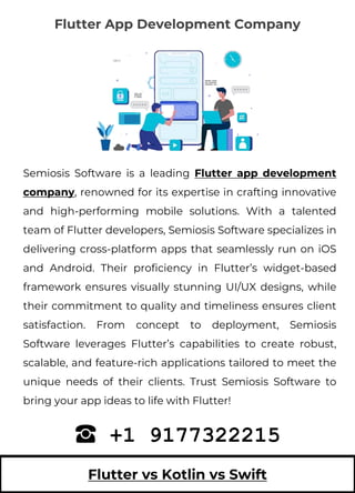 Flutter VS Kotlin Vs Swift: Which is Better for App Development? | PDF