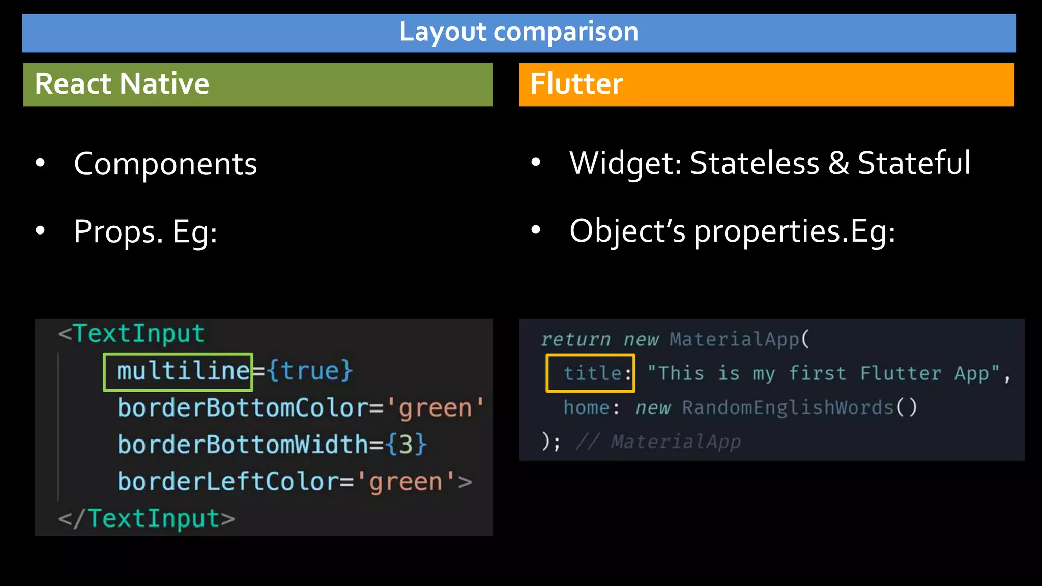 Flutter vs React Native 2018 | PPT