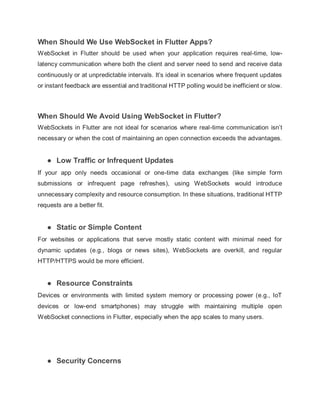 Flutter WebSockets Tutorial: Integrating WebSockets in Your Flutter App – A Step-by-Step Guide | PDF