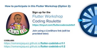 Flutter workshop Code Roulette Edition #1 | PPTX