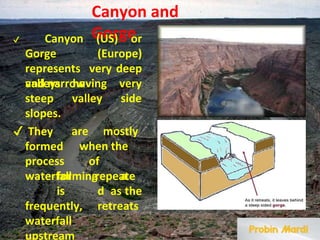 fluvial_landforms.pptx, Geomorphology, Geography | PPTX