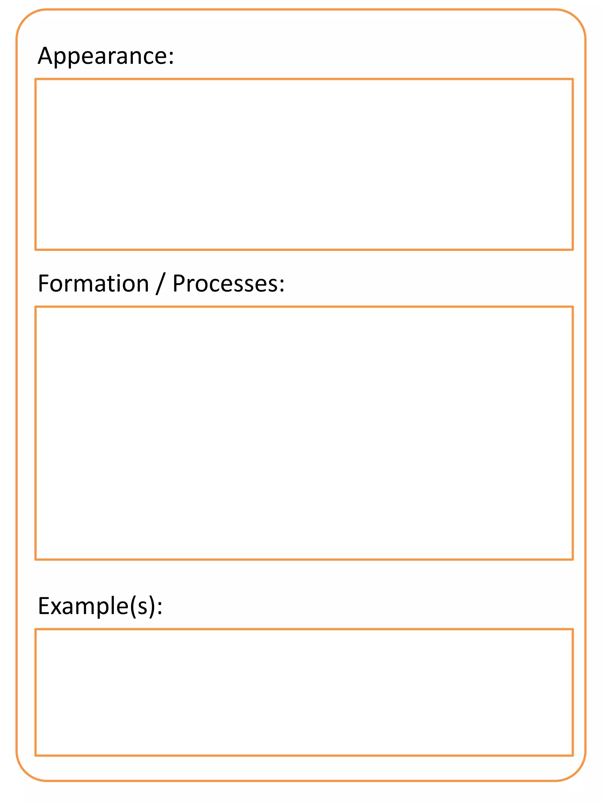 Fluvial landforms student handout template | PPTX | Geology | Science