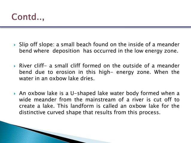 Fluvial process | PPTX | Geography | Science