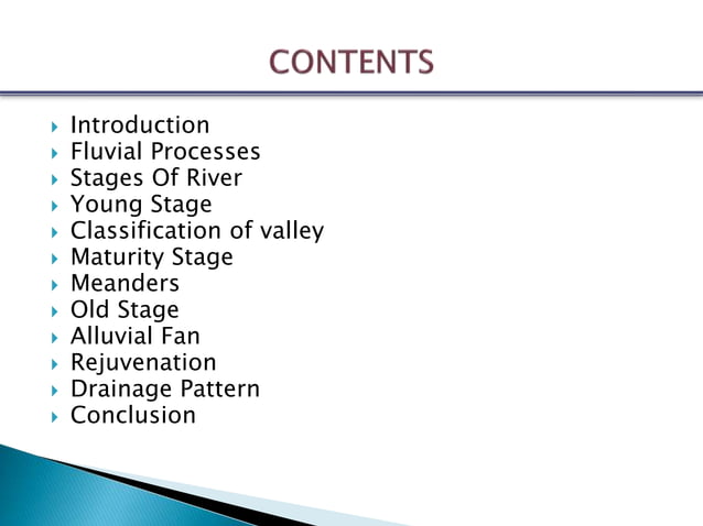 Fluvial process | PPTX | Geography | Science