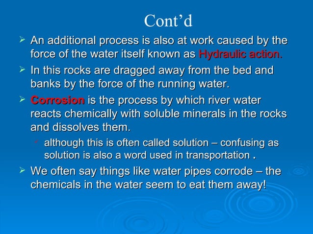 Fluvial Process And Related Land Forms | PPT | Geography | Science