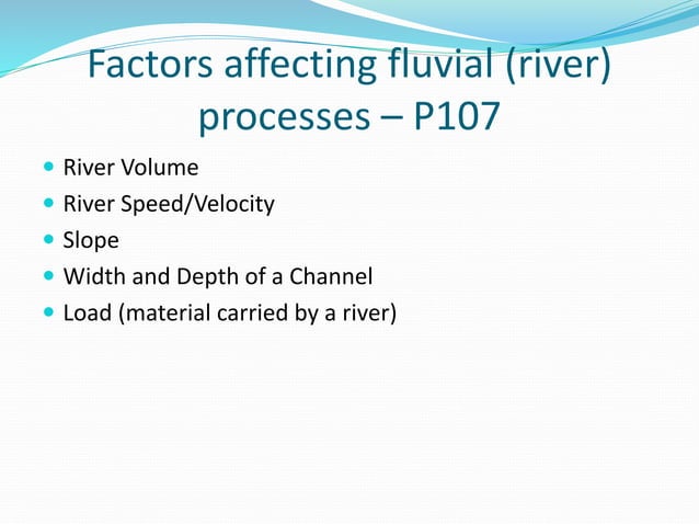 Fluvial/River Processes | PPTX