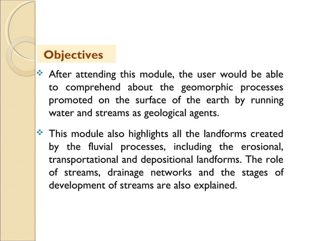 Fluvial processes and landforms | PPT | Geography | Science
