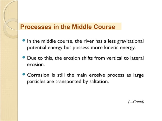 Fluvial processes and landforms | PPT | Geography | Science