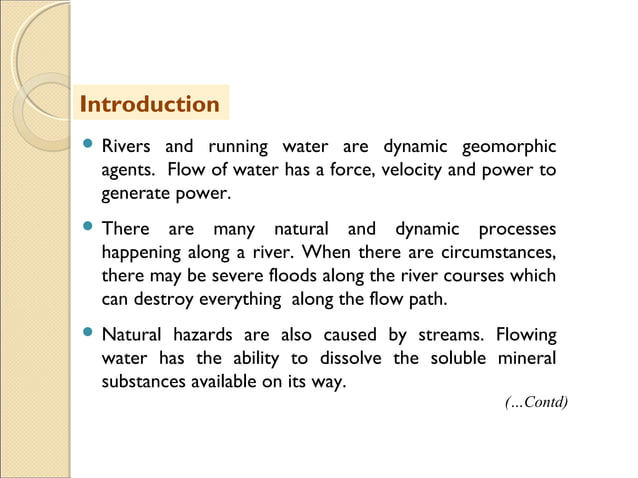 Fluvial processes and landforms | PPT | Geography | Science