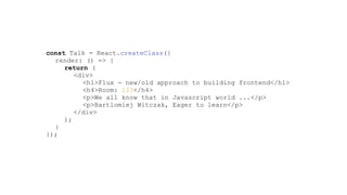 Flux - new/old approach to building frontend | PPT