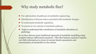 Flux balance analysis | PPTX