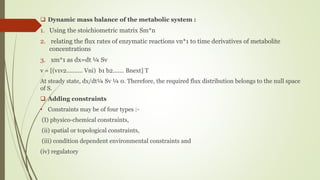 Flux balance analysis | PPTX