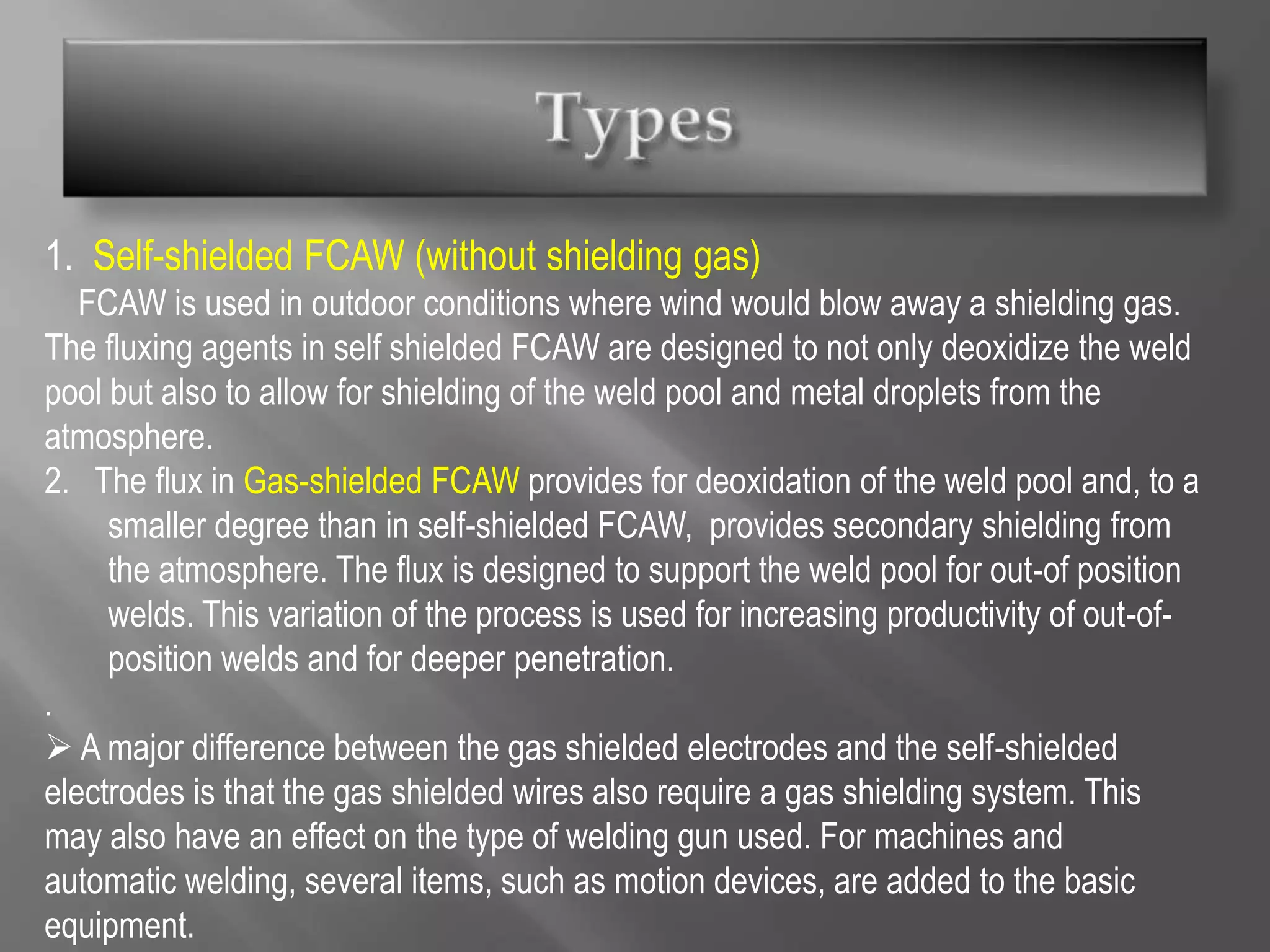 Flux cored arc welding | PPTX