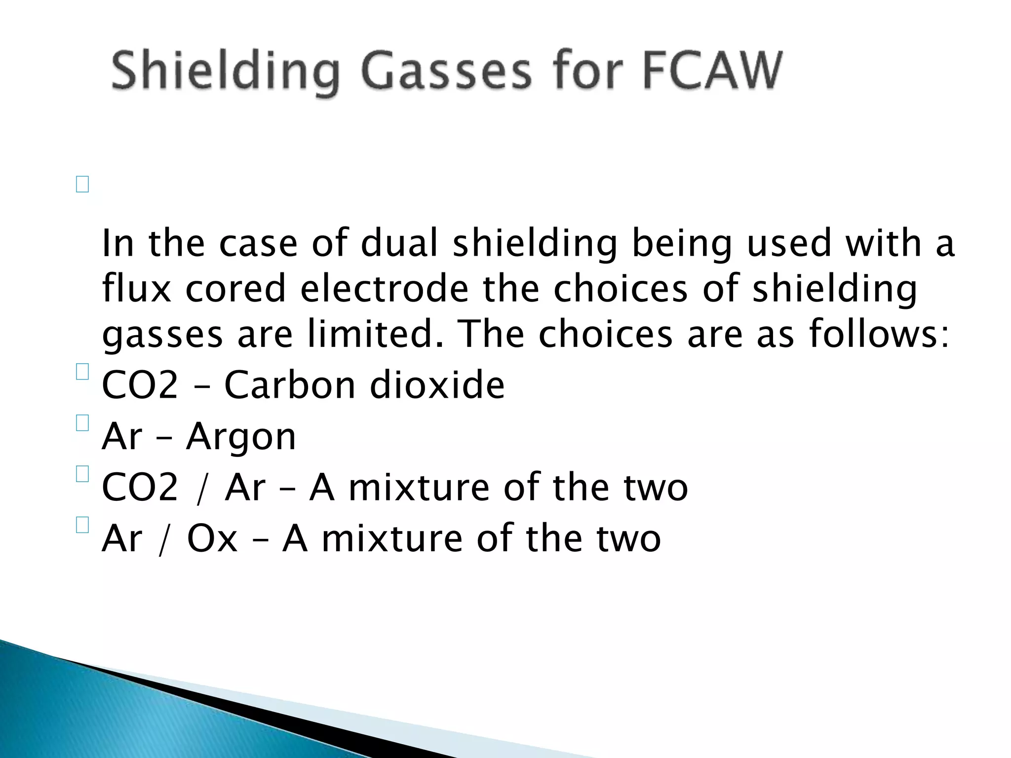 Flux cored arc welding ppt | PPTX
