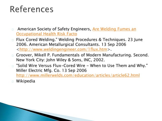 Flux cored arc welding ppt | PPTX