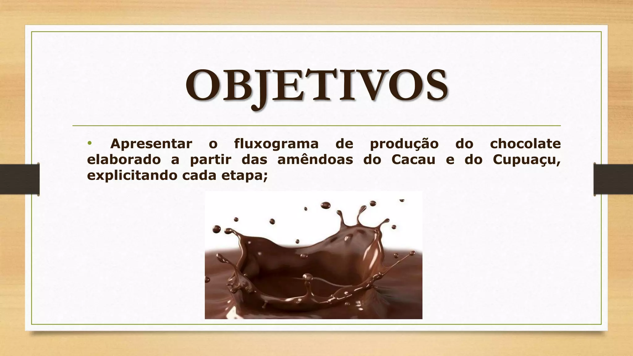 Fluxograma chocolate | PPTX