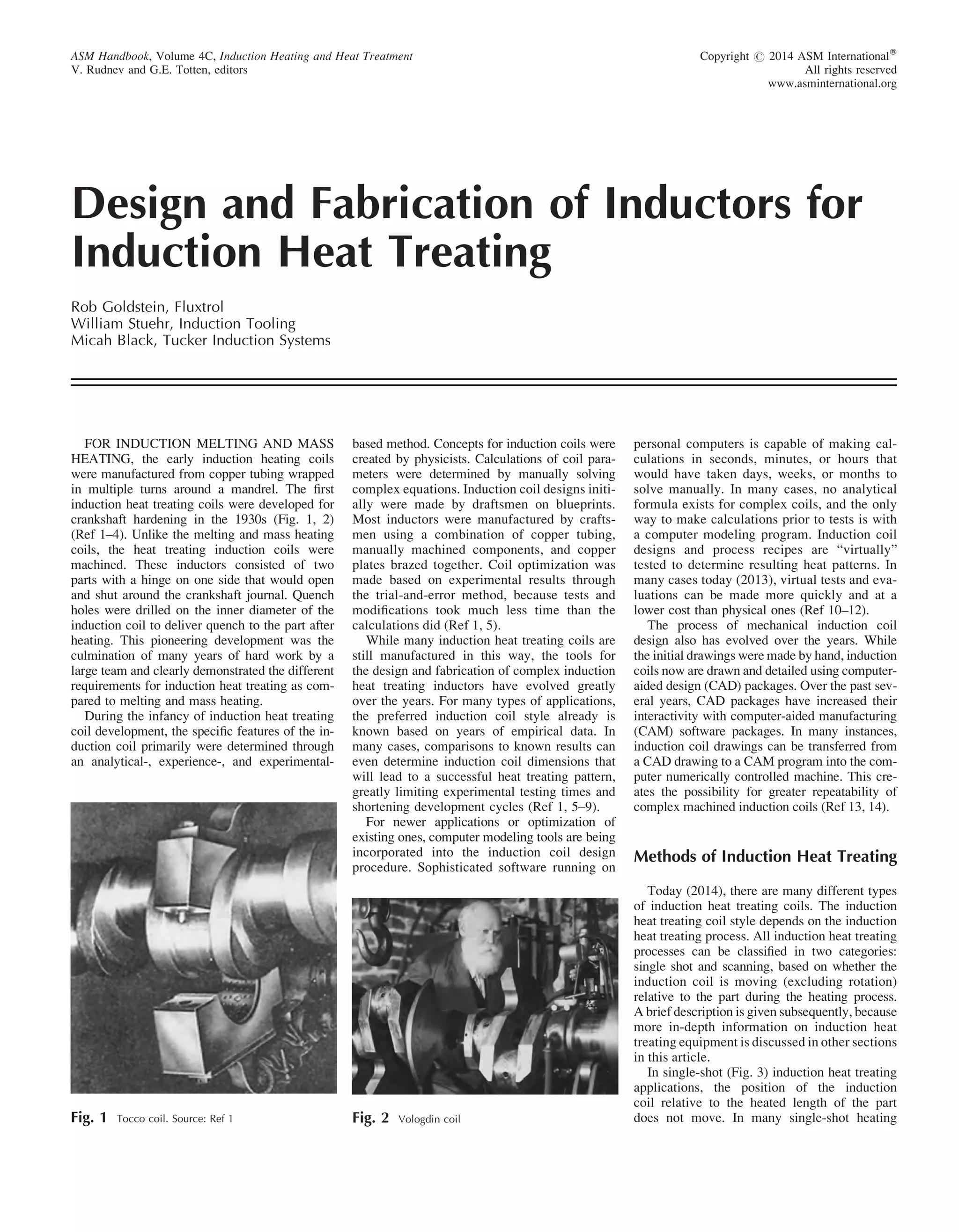 Design and Fabrication of Inductors for Induction Heat Treating | PDF