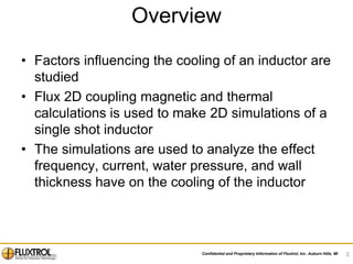 Induction Coil Thermal Analysis and Factors Influencing Cooling | PPTX