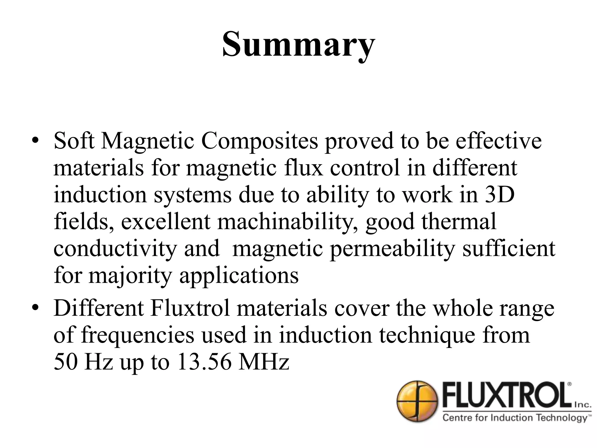 Innovations in Soft Magnetic Composites and their Applications in ...