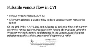 PULSATILE VENOUS FLOW IN LEGS | PPT