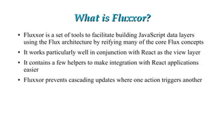 Fluxxor react library | PPT