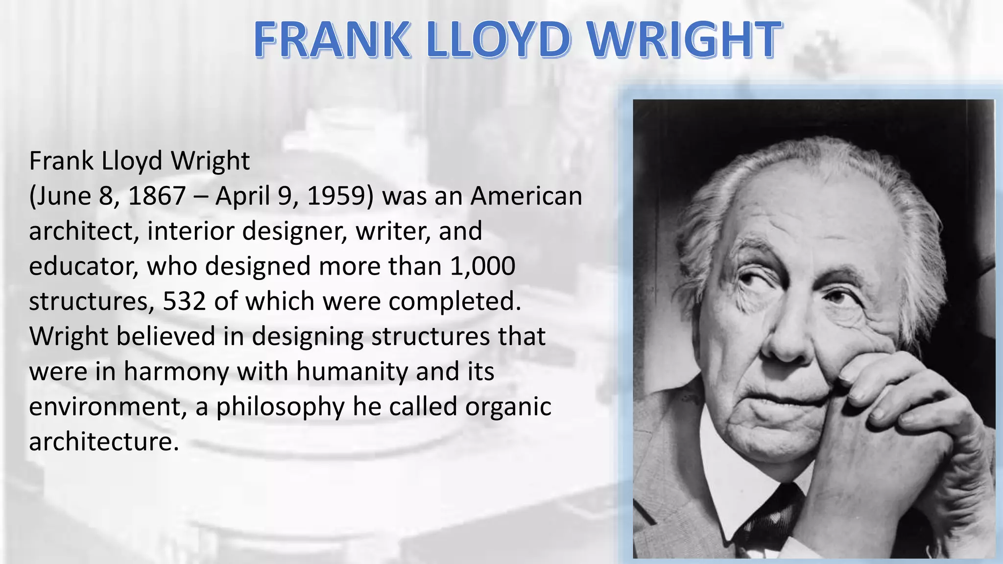 Frank Lloyd Wright | PPTX